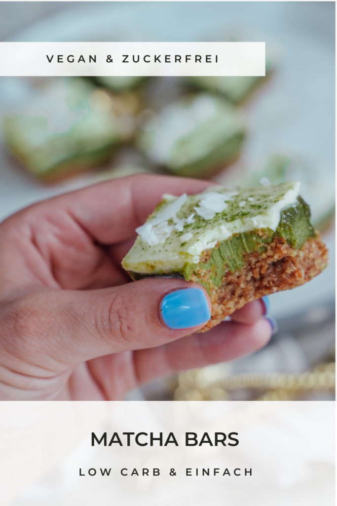 Matcha Bars - vegan und zuckerfrei - carinaberry.com