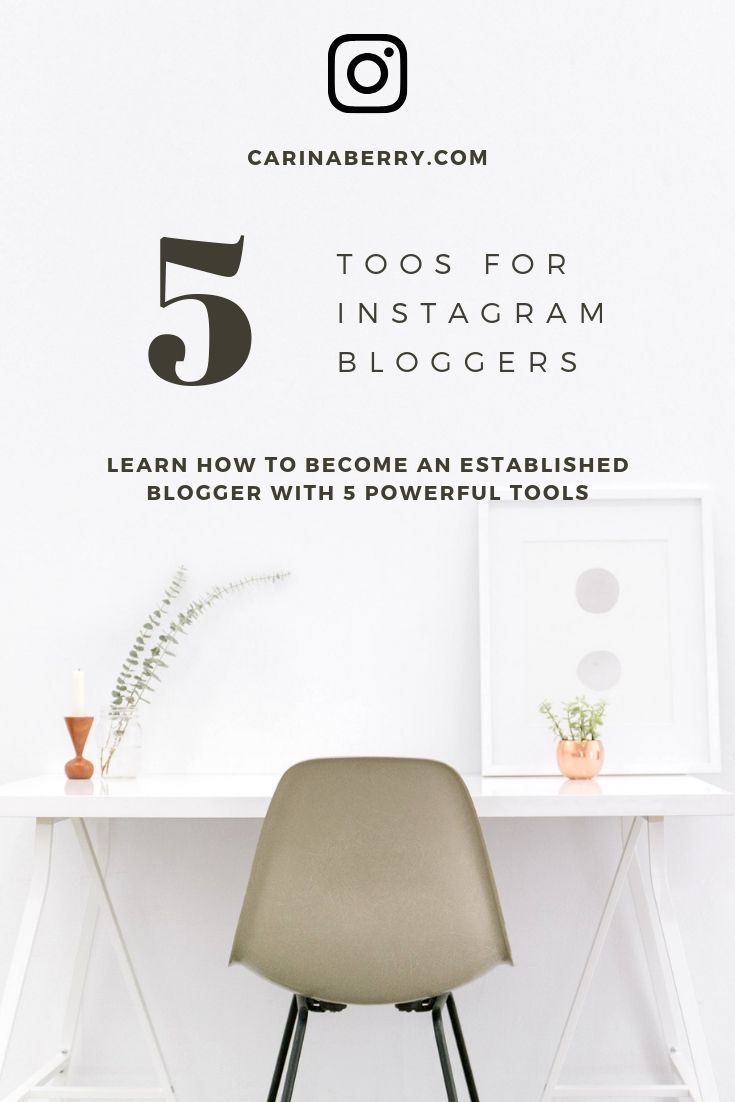 5 Tools to Become an Established Instagram Blogger (2020) - carinaberry.com