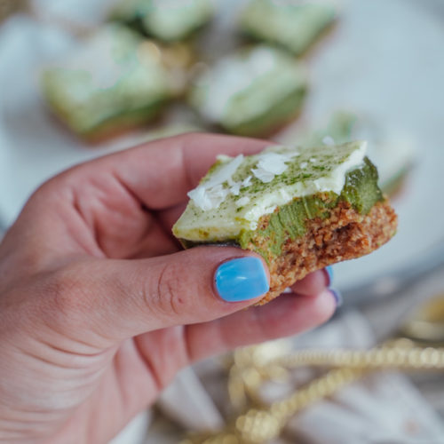 Matcha Bars - vegan und zuckerfrei - carinaberry.com